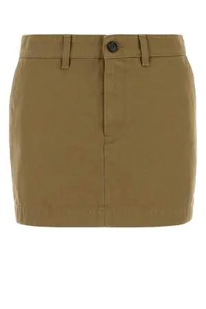 Balenciaga Khaki Denim Mini Skirt