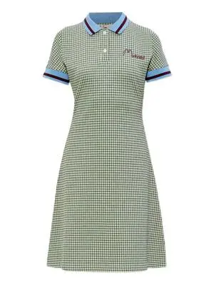 Marni Polo-collar Check Mini Dress