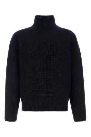FERRAGAMO Navy Wool Sweater - Blue