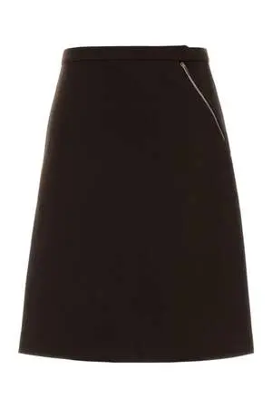 Miu Miu Stretch Viscose Blend Skirt - Brown