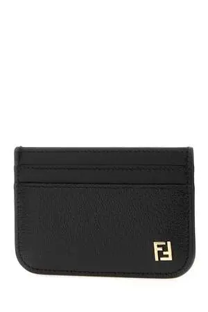 Fendi Leather Ff Card Holder - Black