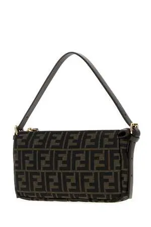 Fendi Embroidered Jacquard Small Handbag
