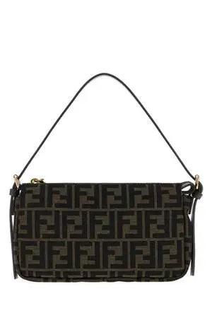 Fendi Embroidered Jacquard Small Handbag - Multicolor