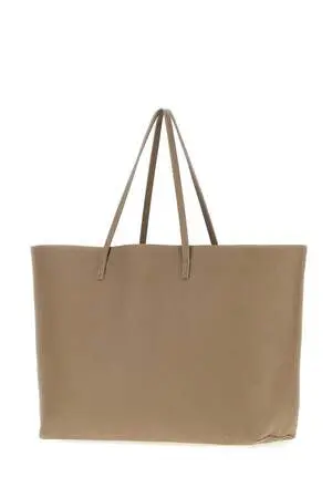 Fendi Dove Grey Leather Medium Roll Shopping Bag - Gray