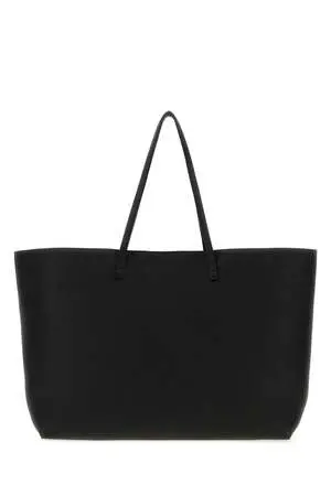 Fendi Leather Medium Roll Shopping Bag - Black