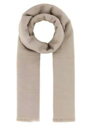 Fendi Dove Grey Wool Blend Scarf - Gray