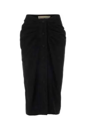 Valentino Garavani Suede Skirt - Black