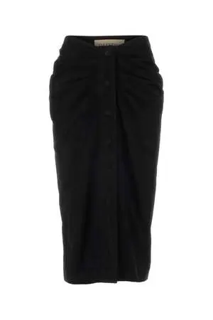 Valentino Garavani Suede Skirt - Black