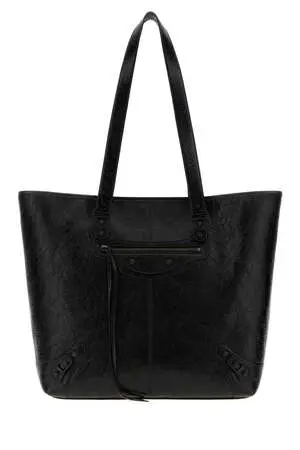 Balenciaga Leather Le City Shopping Bag - Black