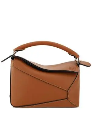 Loewe Mini Puzzle Bag In Classic Calfskin - Brown