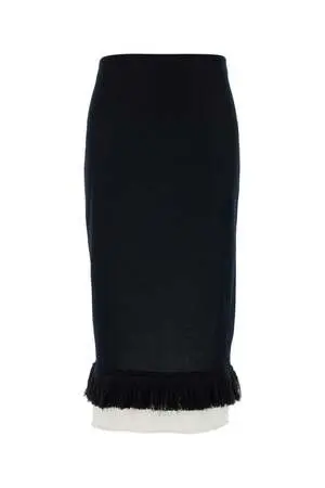 Bottega Veneta Navy Knit Skirt - Blue