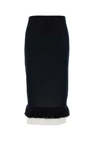 Bottega Veneta Navy Knit Skirt - Blue