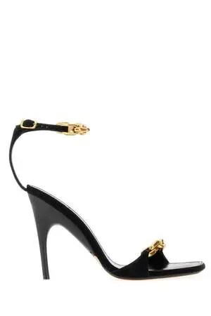 Balenciaga Suede Duchesse 110 Sandals - Black