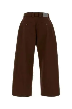 Balenciaga Chocolate Cotton Wide-leg Pant