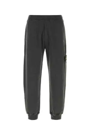 Stone Island Charcoal Cotton Joggers - Gray