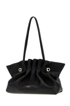 FERRAGAMO Leather Shoulder Bag - Black