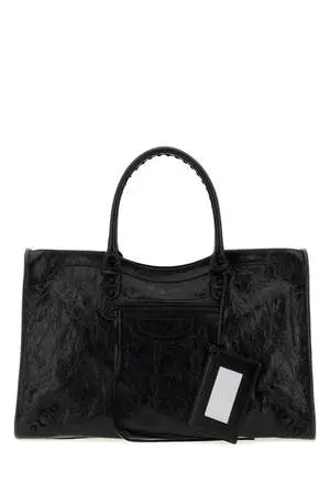 Balenciaga Leather Large Le City Shopping Bag - Black