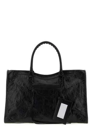 Balenciaga Leather Large Le City Shopping Bag - Black
