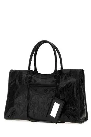 Balenciaga Lambskin Leather Shopping Bag - Black