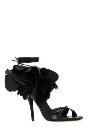 FERRAGAMO Leather Estrella 95 Sandals