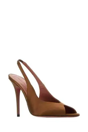 Amina Muaddi Kristina Sandals - Brown