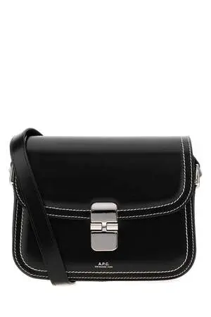 A.p.c. Leather Small Grace Shoulder Bag - Black