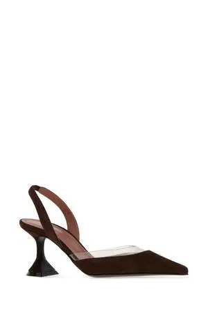 Amina Muaddi Suede Lara Pumps