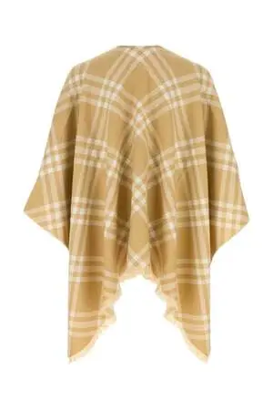 Burberry Embroidered Wool Blend Cape - Multicolor