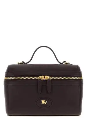 Burberry Dark Leather Bloomsbury Handbag - Brown