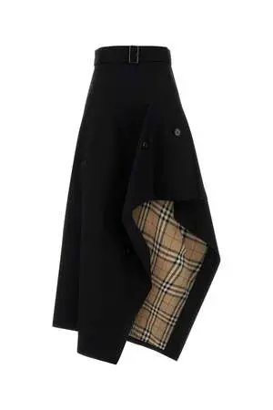 Burberry Gabardine Skirt - Black