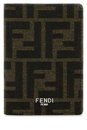 Fendi Embroidered Fabric Card Holder - Multicolor