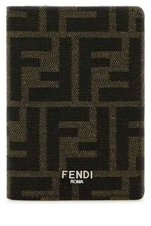 Fendi Embroidered Fabric Card Holder - Multicolor