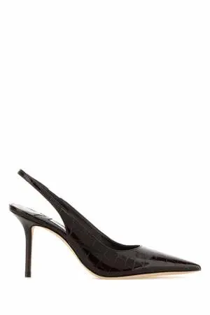 JIMMY CHOO Dark Leather Love Pumps
