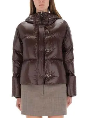 FAY Hooded Down Jacket - Brown