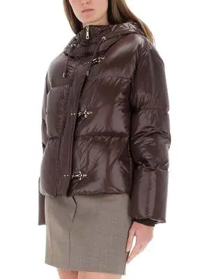 FAY Hooded Down Jacket - Brown