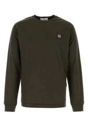 Stone Island Stone Island Men Khaki Cotton T-Shirt Green