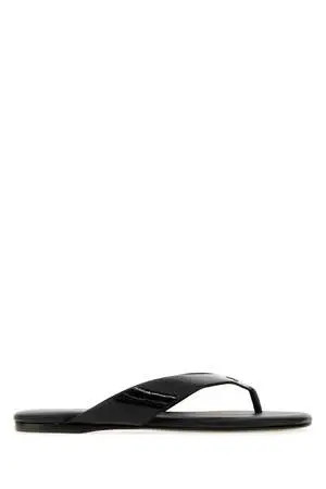 COURREGES Vinyl Souliers Thong Slippers - Black