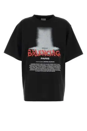 Balenciaga Cotton Oversize T-shirt - Black