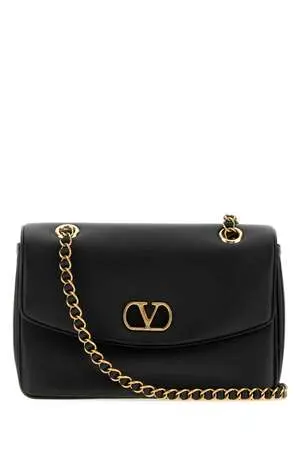 Valentino Garavani Leather Djuna Shoulder Bag - Black