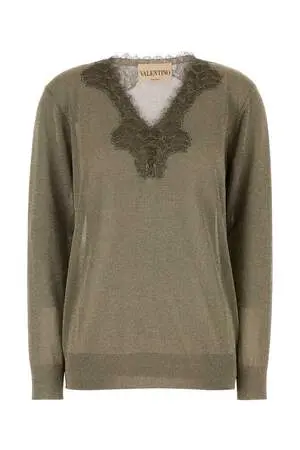 Valentino Garavani Valentino Viscose Blend Sweater Green