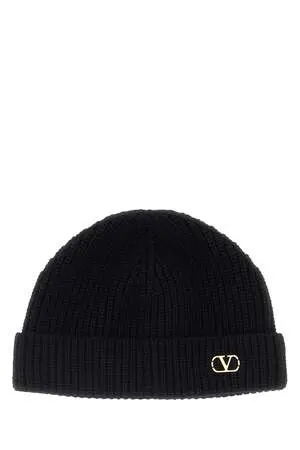 Valentino Garavani Cashmere Beanie Hat - Black