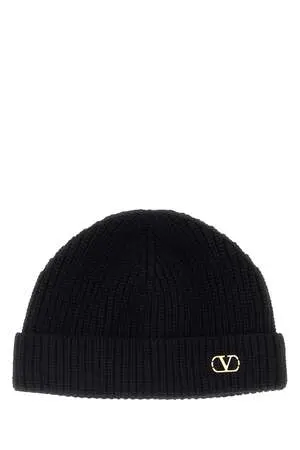 Valentino Garavani Cashmere Beanie Hat - Black
