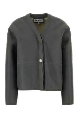 Loewe Dark Grey Shearling Jacket - Gray
