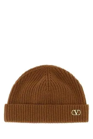 Valentino Garavani Cashmere Beanie Hat - Brown