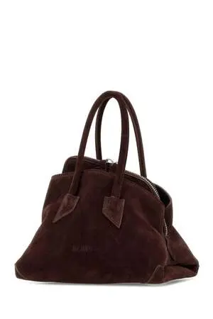 Attico Chocolate Suede Mini La Passeggiata Handbag - Brown