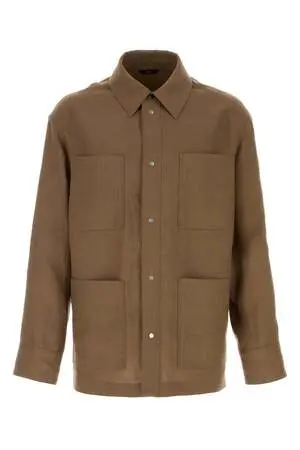 Fendi Linen Shirt - Brown