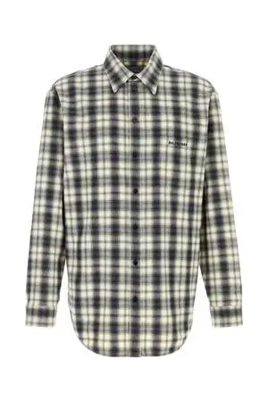Balenciaga Embroidered Flannel Shirt - Multicolor