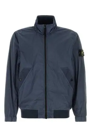 Stone Island Navy Nylon Bomber Jacket - Blue