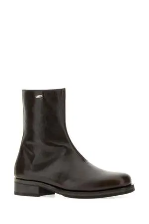 Our Legacy Chocolate Leather Camion Ankle Boots