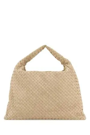 Bottega Veneta Sand Suede Hop Shoulder Bag - Brown